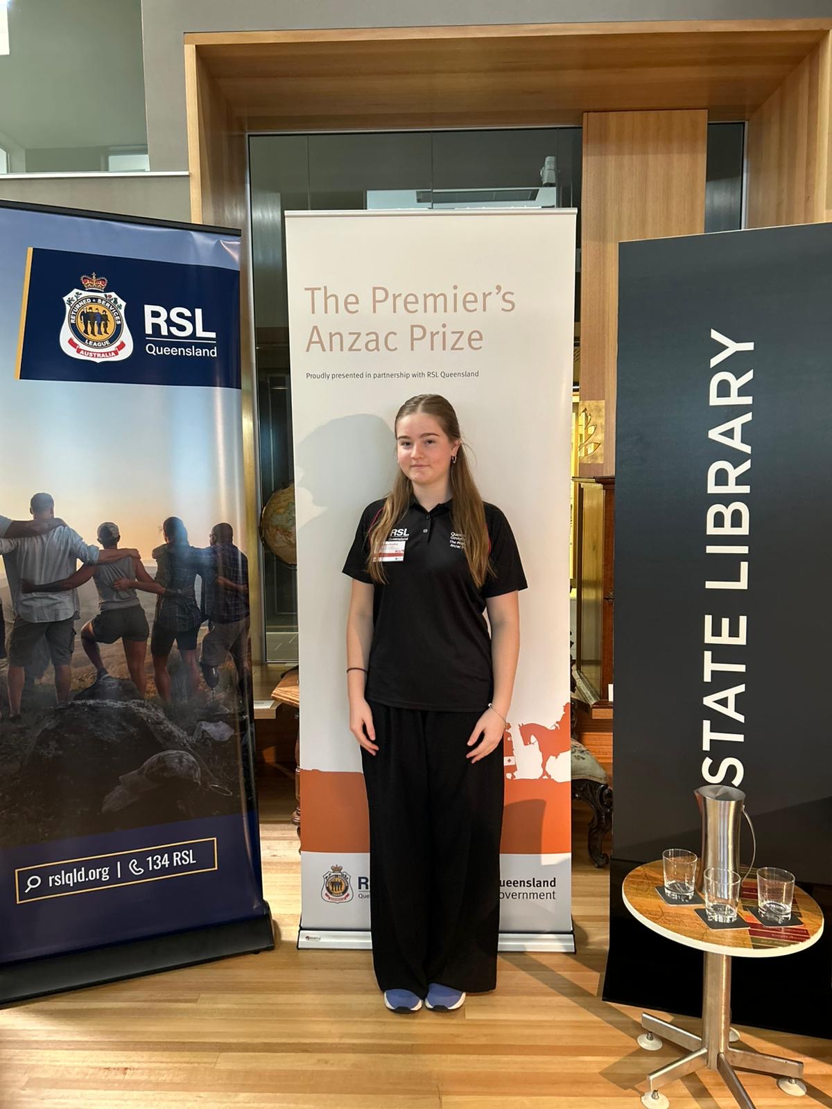 Allegra our 2025 Premiers Anzac Prize recipient